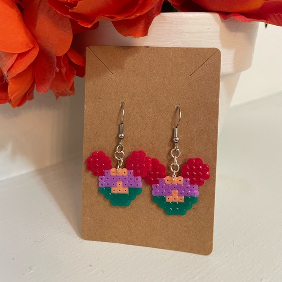 Hand Crafted | Jewelry | Perler Bead Disney Mickey Shaped Princess ...